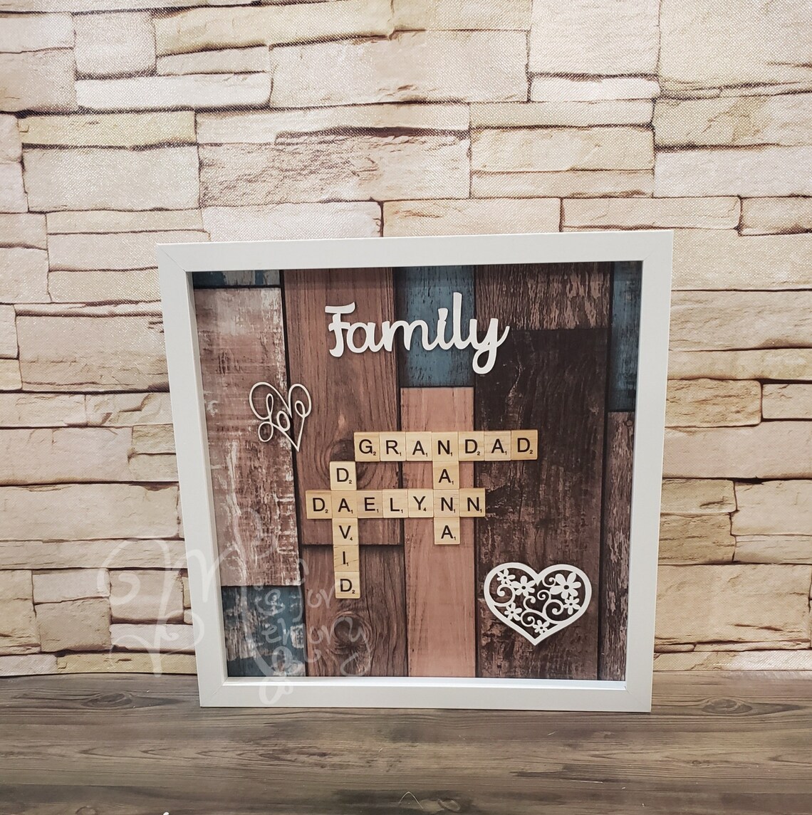 Scrabble Tile Family Shadowbox Frames Scrabble Family Frame - Etsy Canada