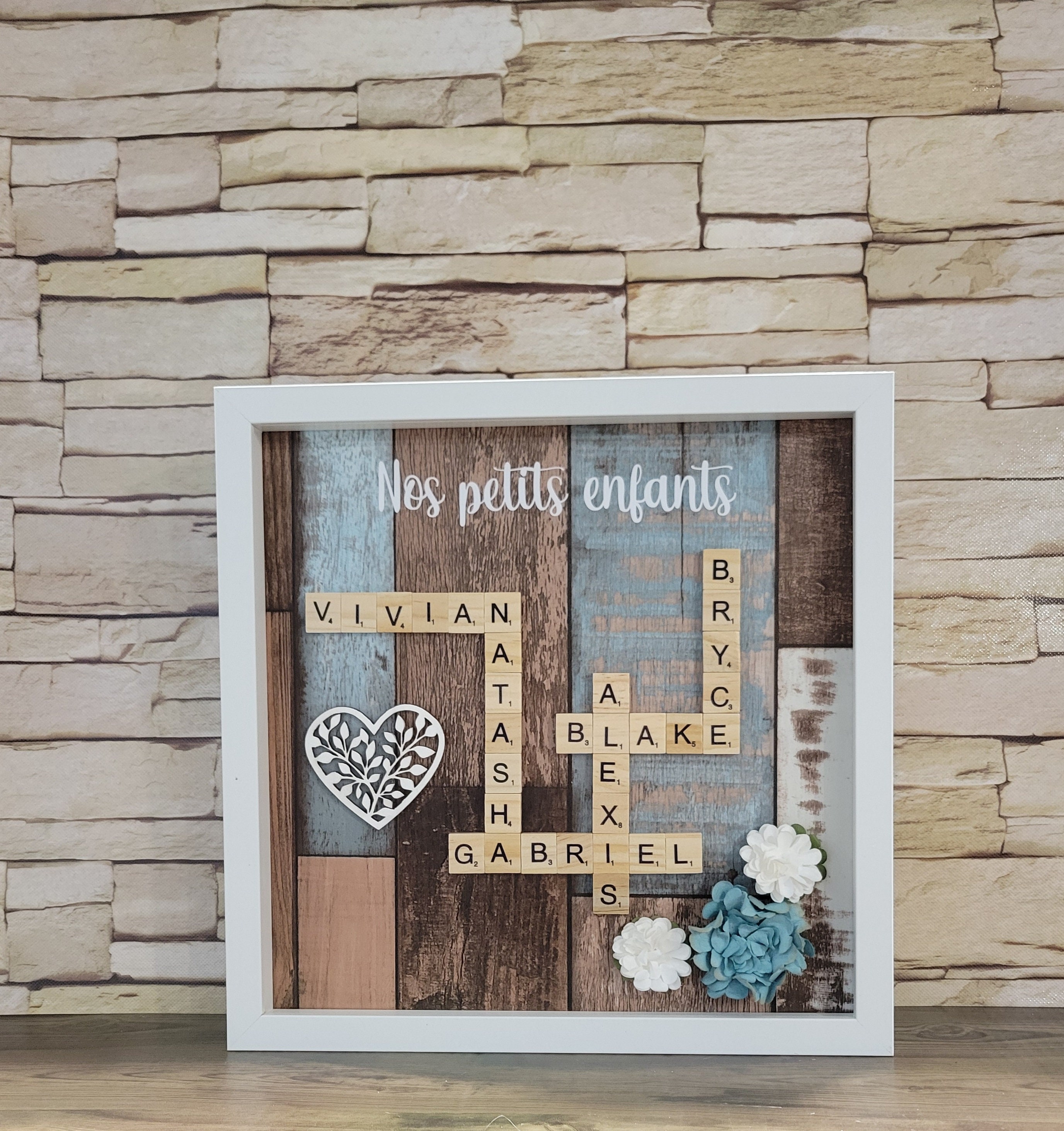 Scrabble Tile Family Shadowbox Frames, Scrabble Family Frame, Scrabble ...