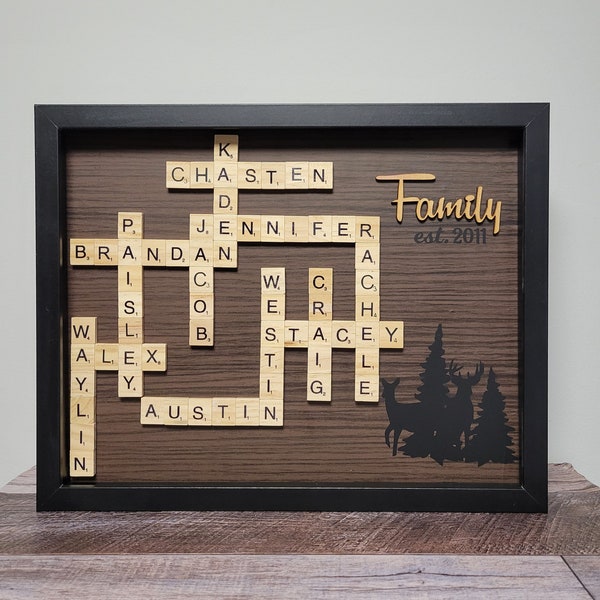 Scrabble Tile Family - Etsy