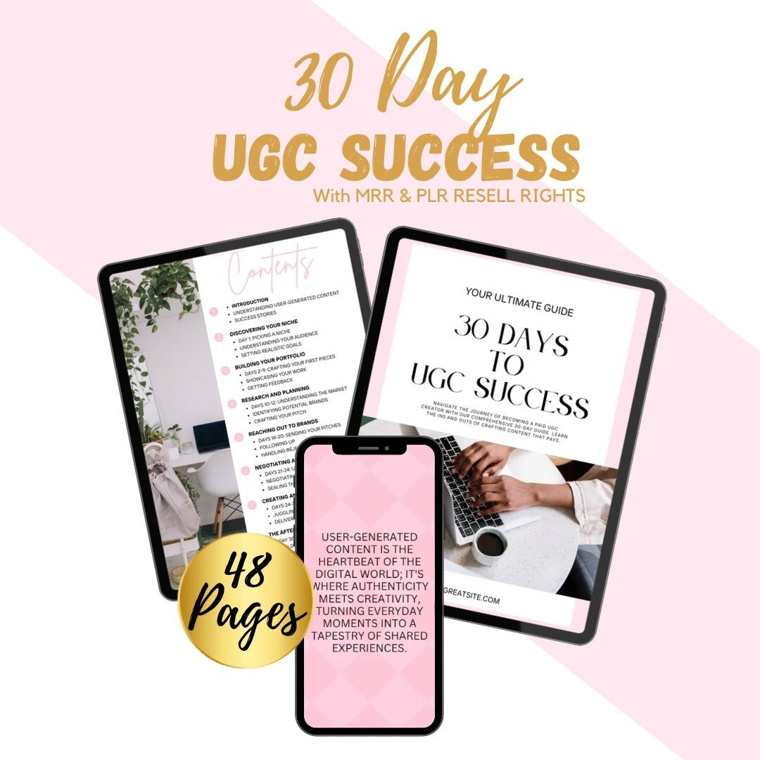 UGC Success Guide: 30-day Canva Template (digital Download) - Etsy