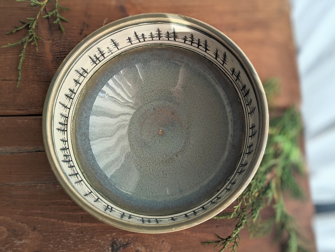 7 Inch Handmade Pottery Dinner Bowl Large Cereal Bowl Pine - Etsy