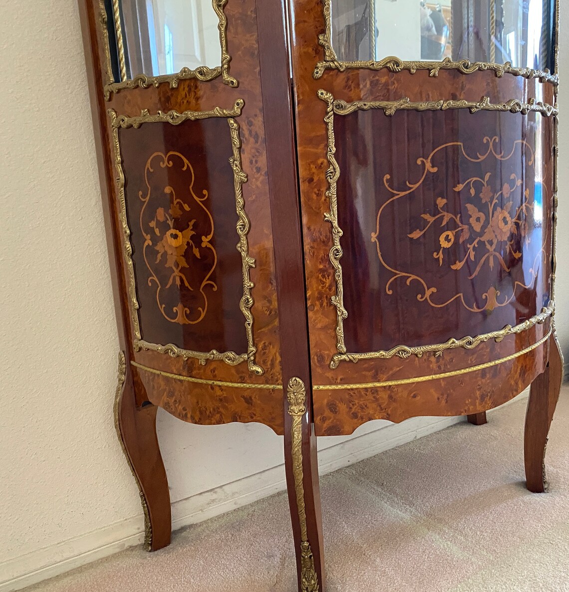 Italian Curio Display Show Case Cabinet Italy - Etsy