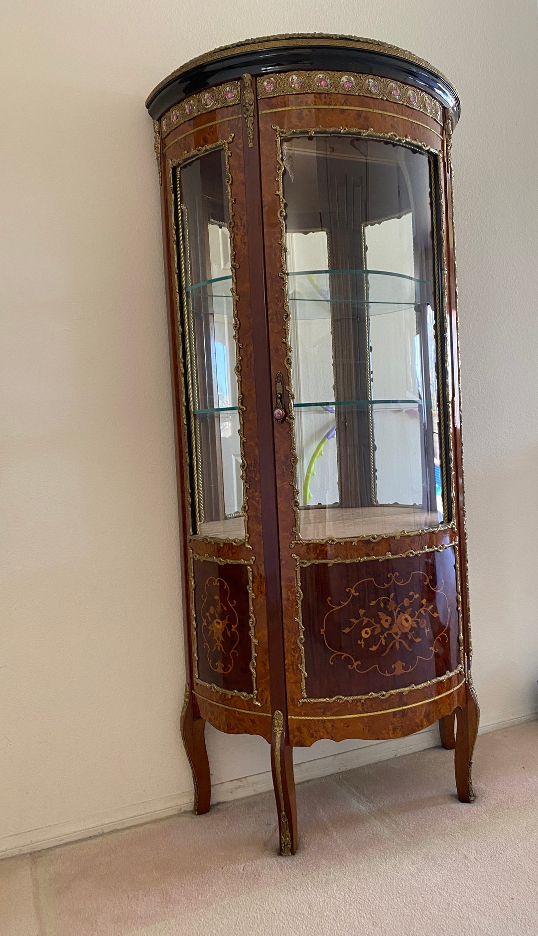 Italian Curio Display Show Case Cabinet Italy - Etsy