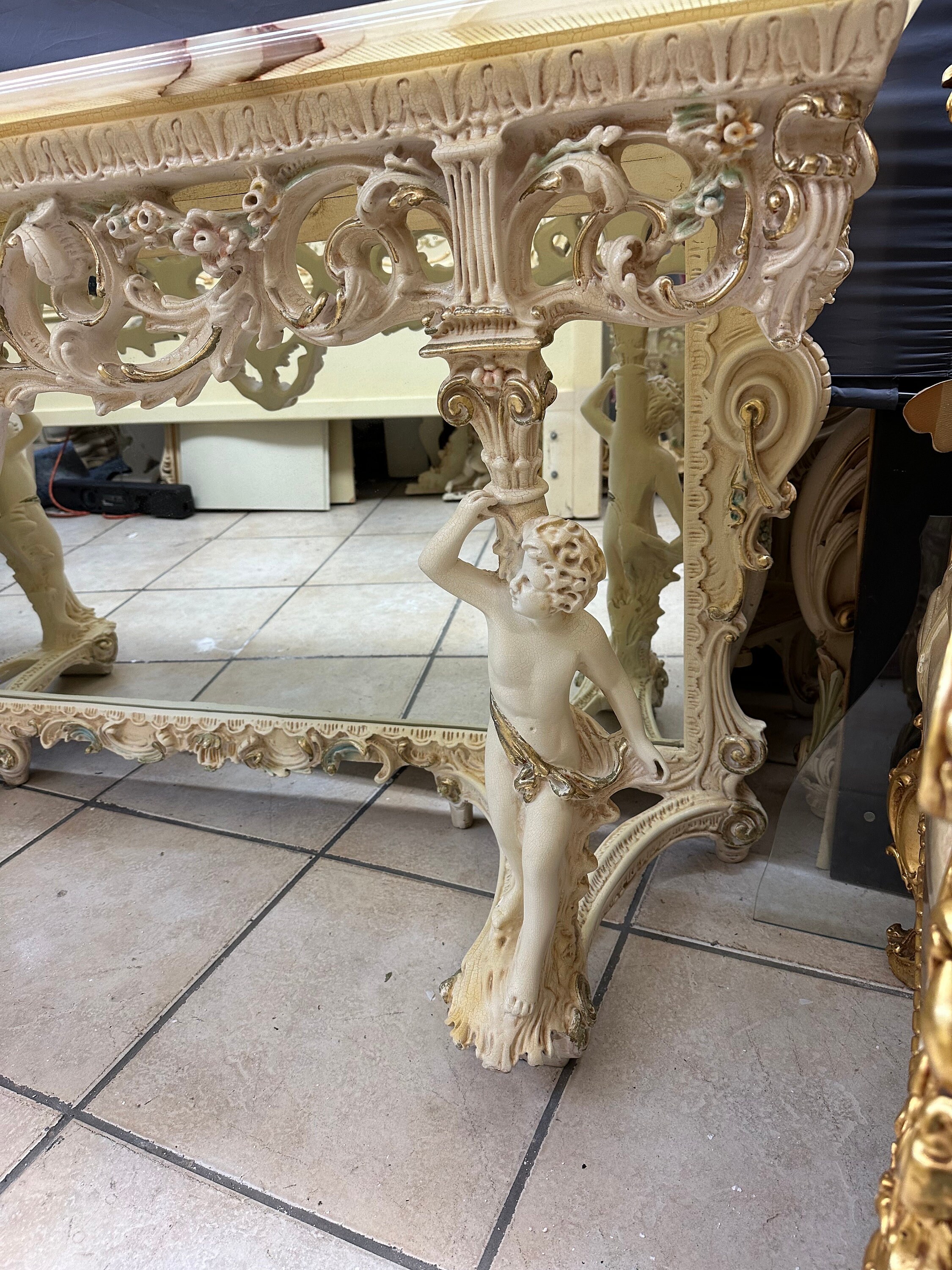 Antique SILIK Italian Rococo Baroque Angels Cherubs Babies Putti ...