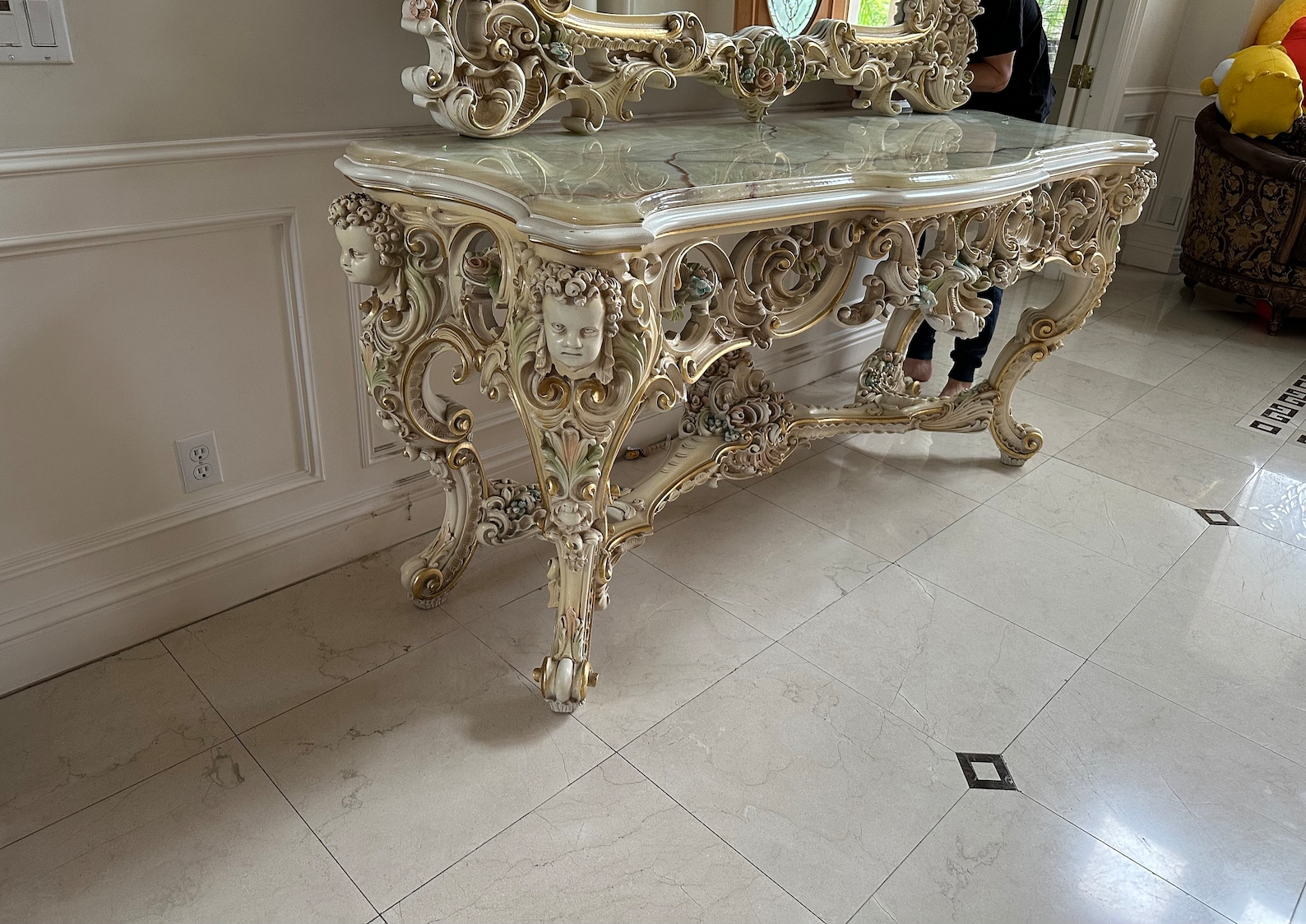 16K+ Italian SILIK Cherubs Angels Putti Cupidon Baby Console Entry ...