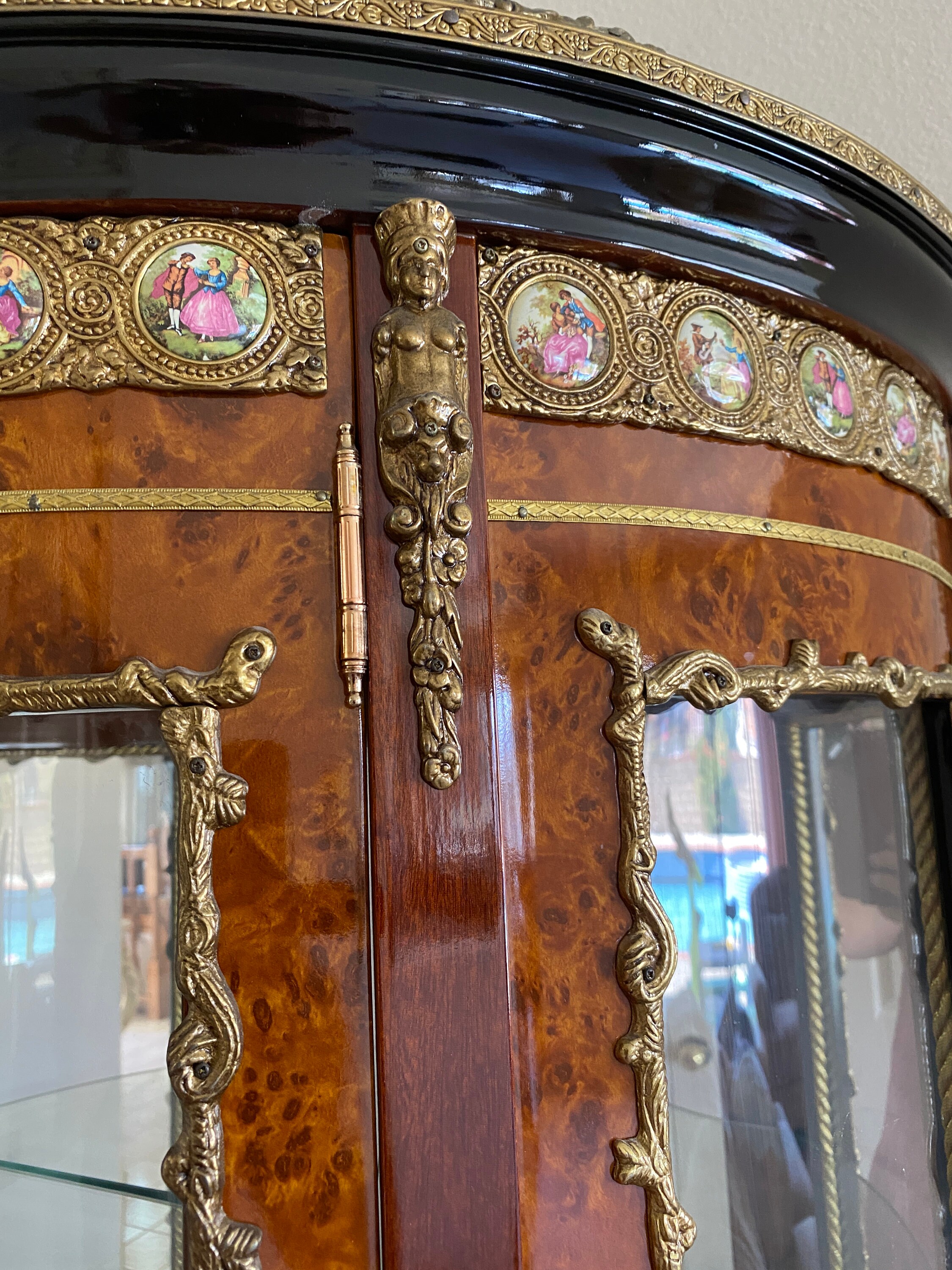 Italian Curio Display Show Case Cabinet Italy - Etsy