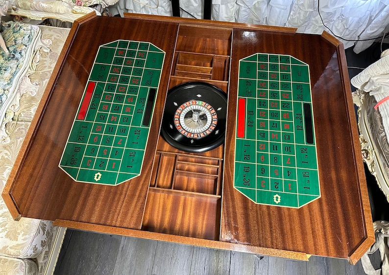 Notturno Intarsio Sorrento Italy Italian Game Table Roulette Chess ...