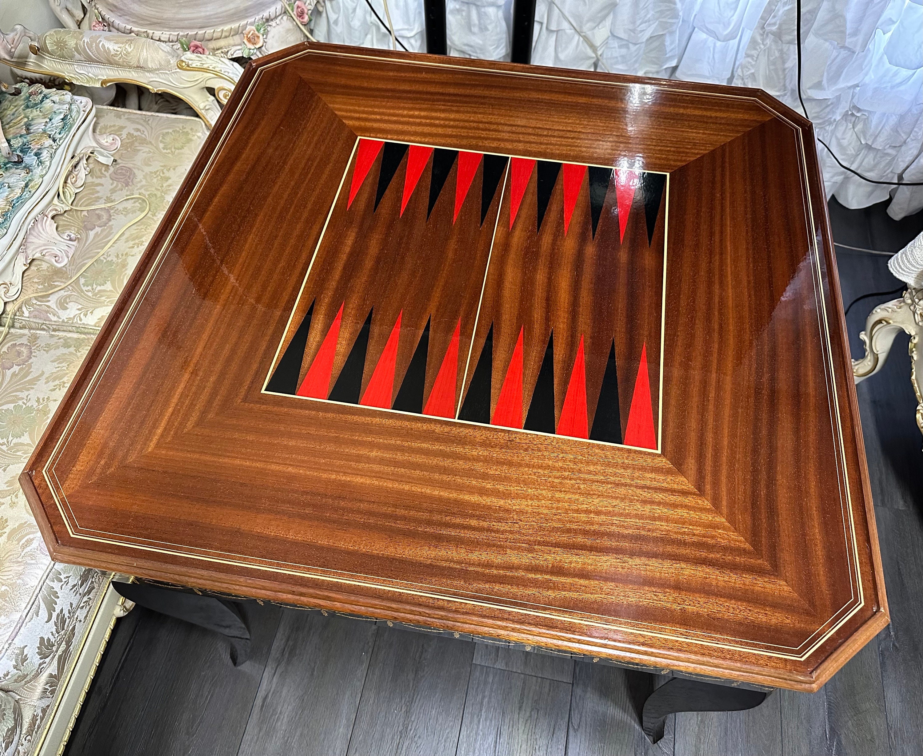 Notturno Intarsio Sorrento Italy Italian Game Table Roulette Chess ...