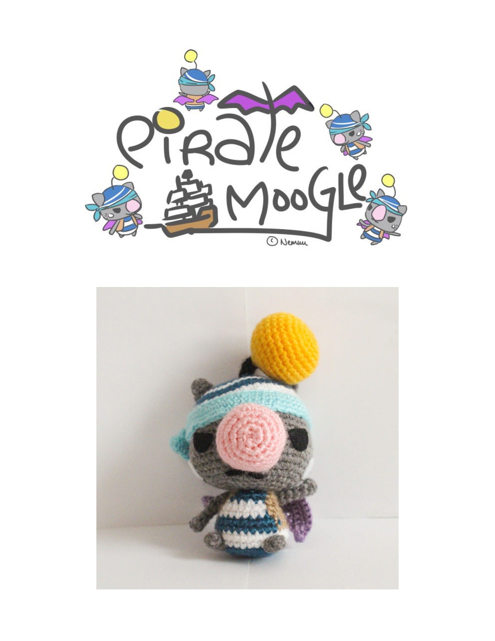 Pirate Moogle // PATTERN | Etsy