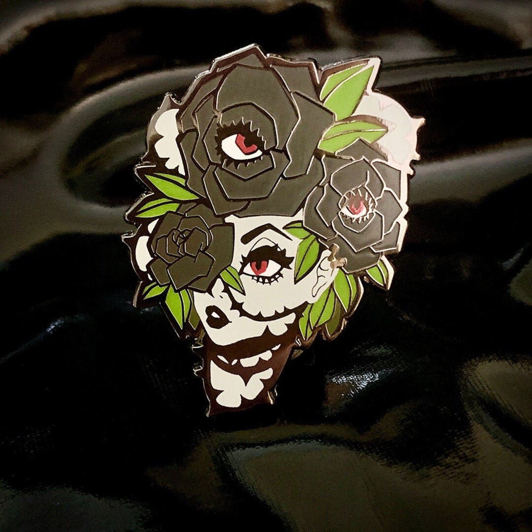 Gothic Rose Girl Enamel Pin Hard Enamel Pin Lapel Pin - Etsy
