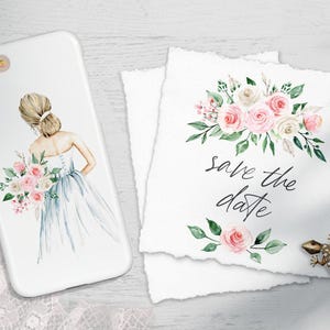 Watercolor Wedding Flowers Clipart Set - Floral Borders - Bouquet ...