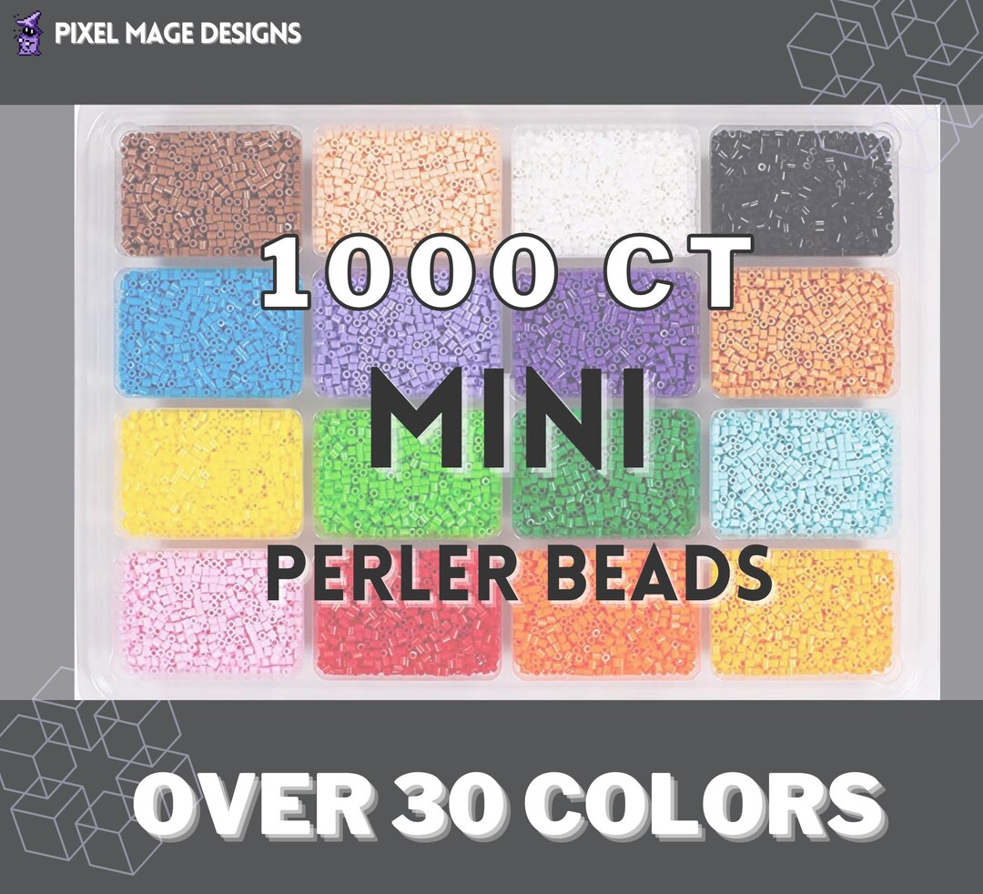 Mini Perler Beads: 1000 Count, 30+ Colors, DIY Crafting - Etsy