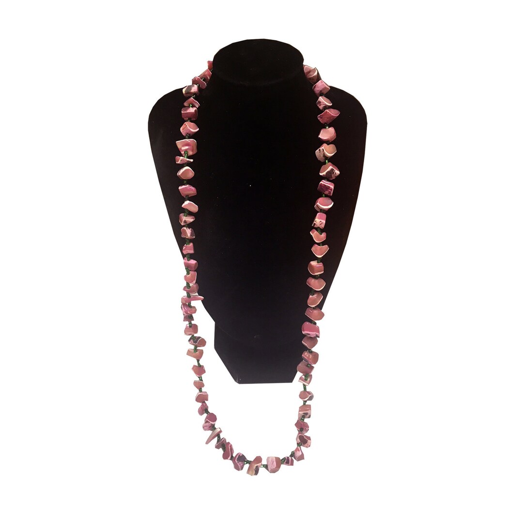 Vintage Hawaiian Pink Shell Necklace - Puka Shell From the 1980's - Etsy