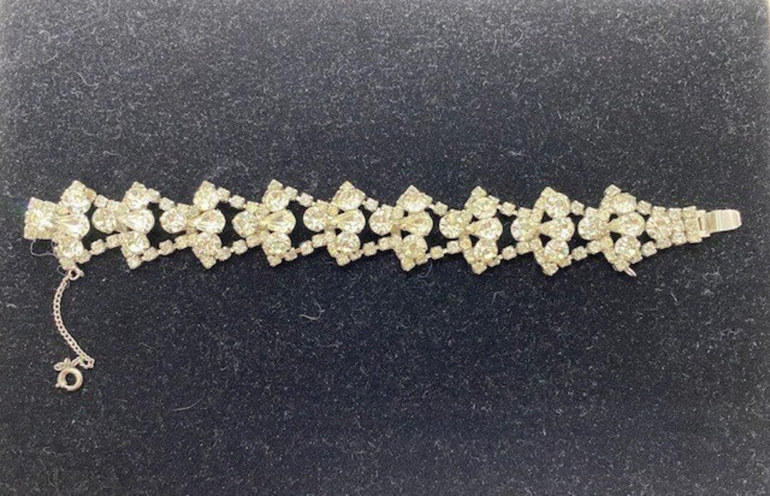 Kramer of NY Rhinestone Statement Bracelet - Etsy