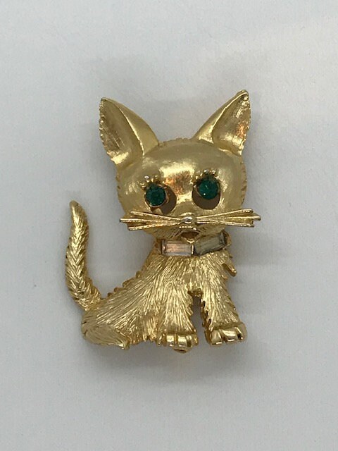Vintage Pell Cat Pin Brooch - Etsy