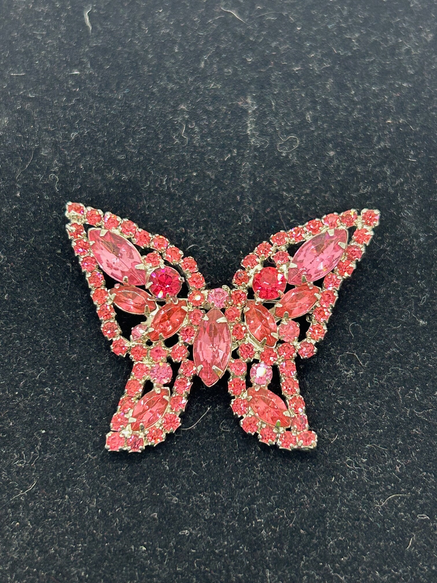 Vintage Pink Weiss Butterfly Brooch - Etsy
