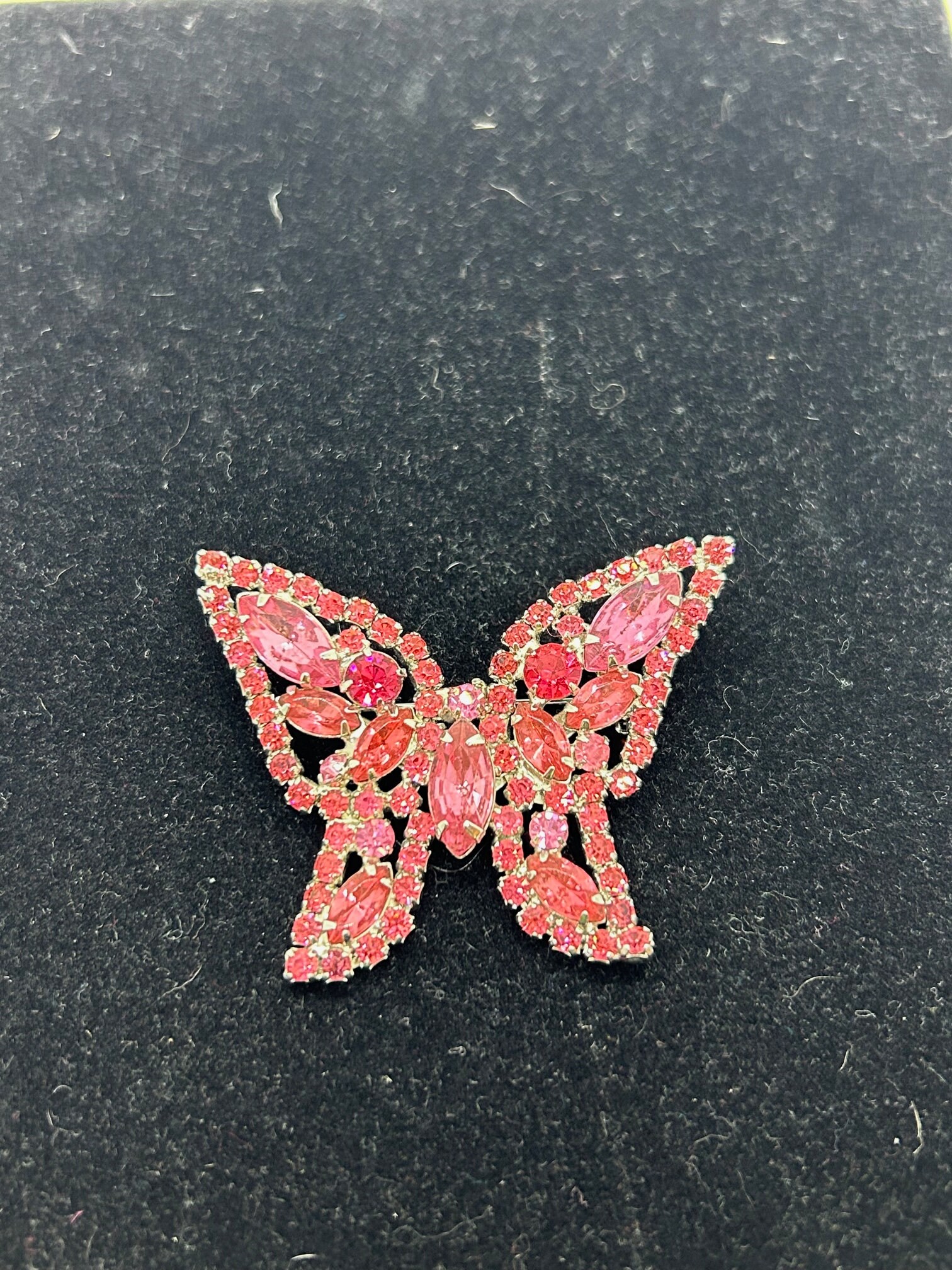 Vintage Pink Weiss Butterfly Brooch - Etsy