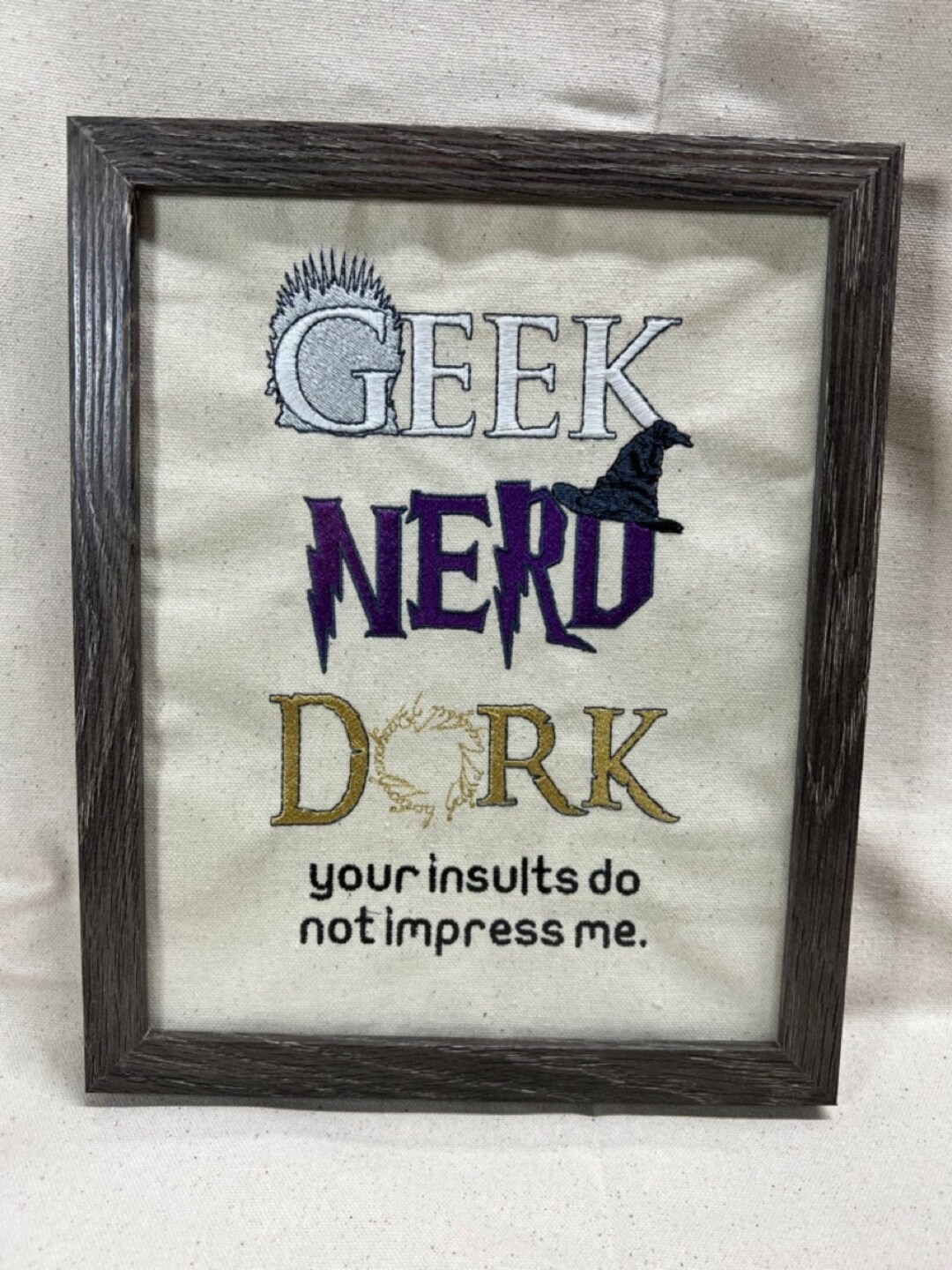 Dork Embroidered Sign - Etsy
