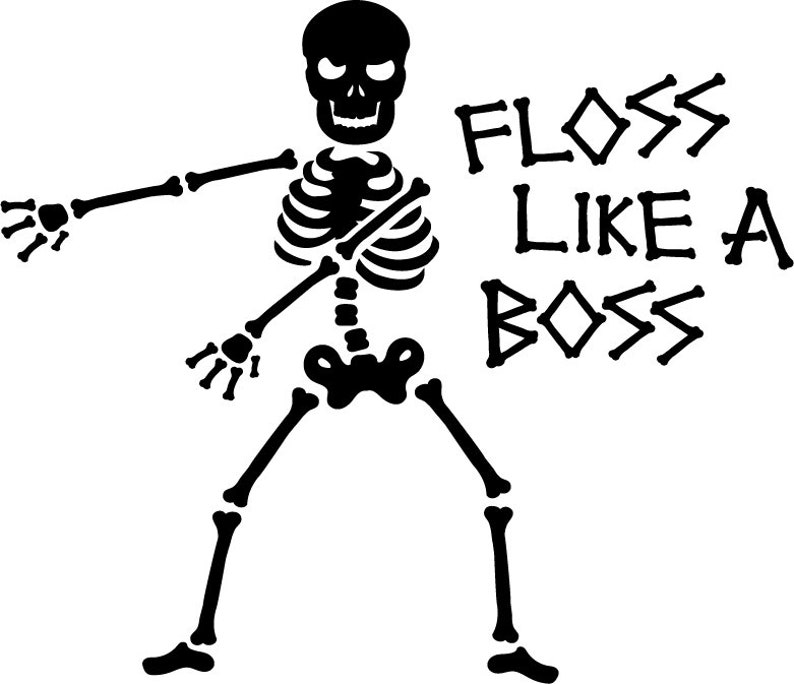 Flossing Skeleton / Halloween Skeleton / Floss Like A Boss / SVG Cut ...