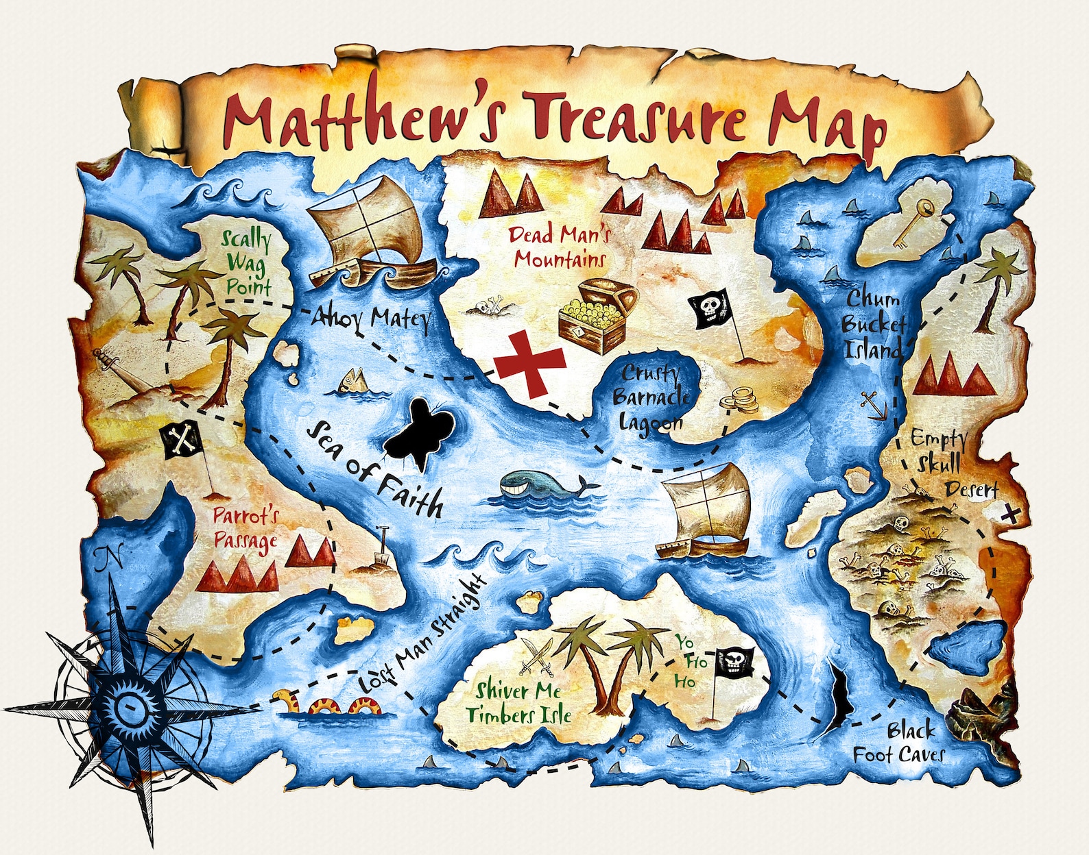 Customized Treasure Map - Etsy