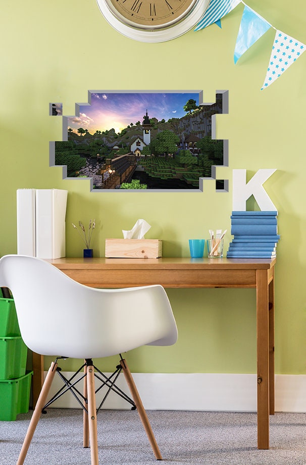 Video Game Decal Mine Craft Decal unofficial Wall Decal Decor Bedroom ...