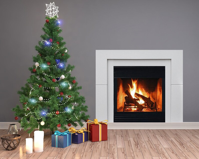 Faux Fireplace, Wall Decal Decor Bedroom, Living Room, Family Room ...