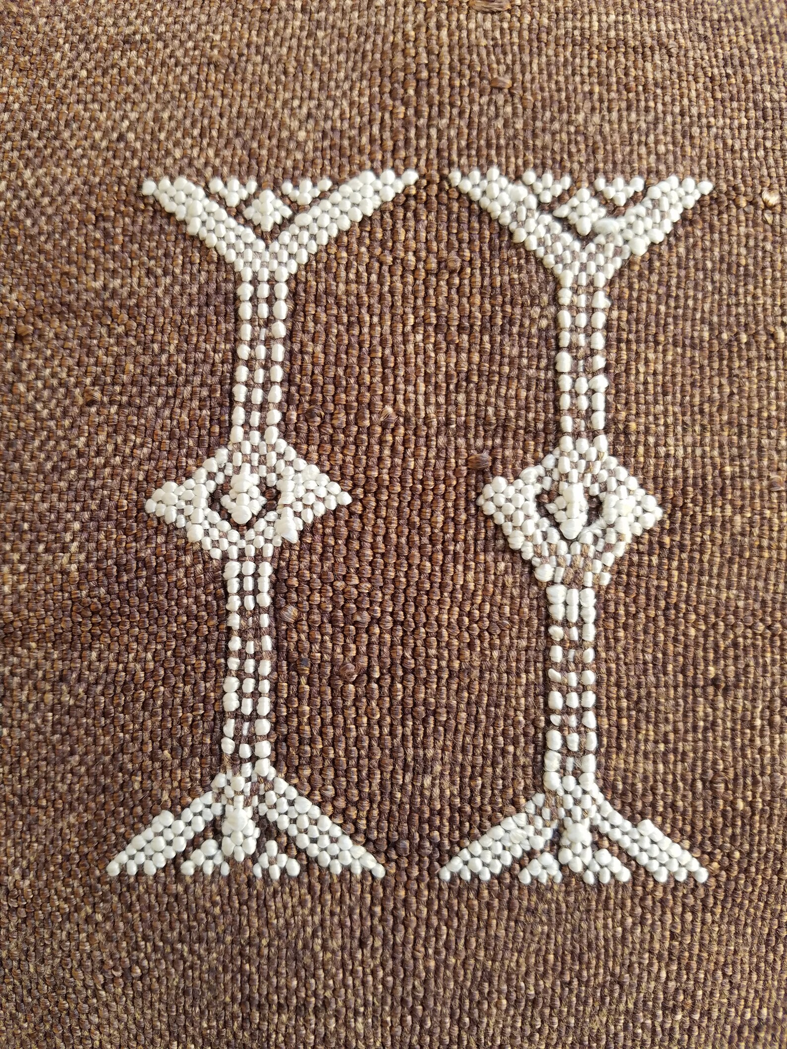 Moroccan Cactus Silk Sabra Silk Embroidered Brown | Etsy