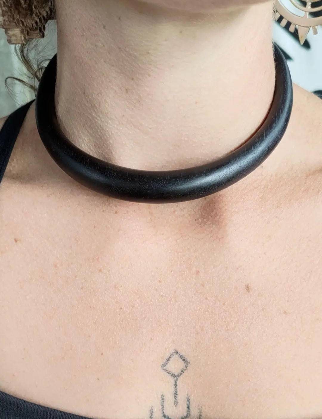 Arang Wood Choker-black Wood Choker-natural Wood-boho Jewels-limited ...