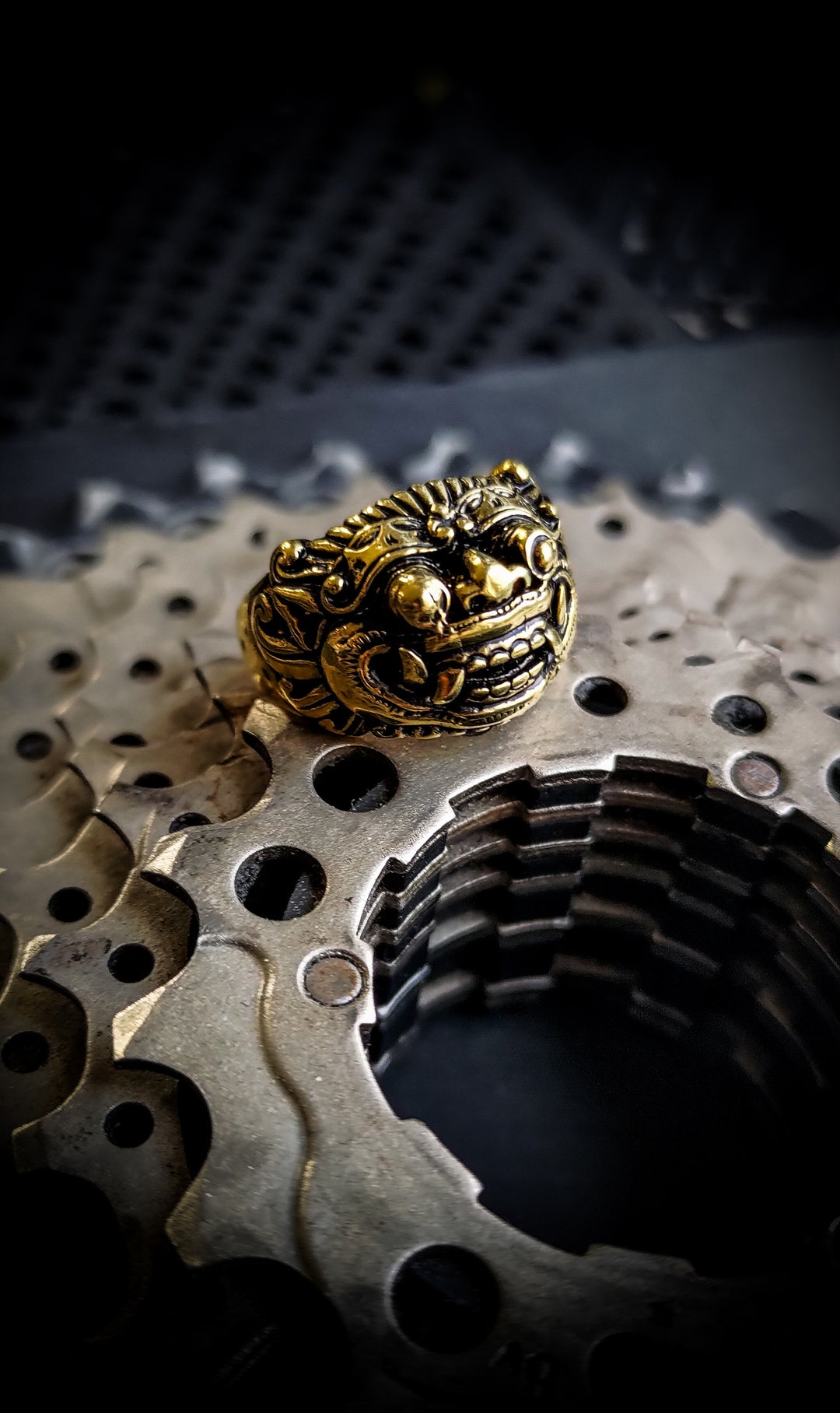 Brass Barong Unisex Ring-new Co-ethnic Ring-design Jewels-bali Hindu ...