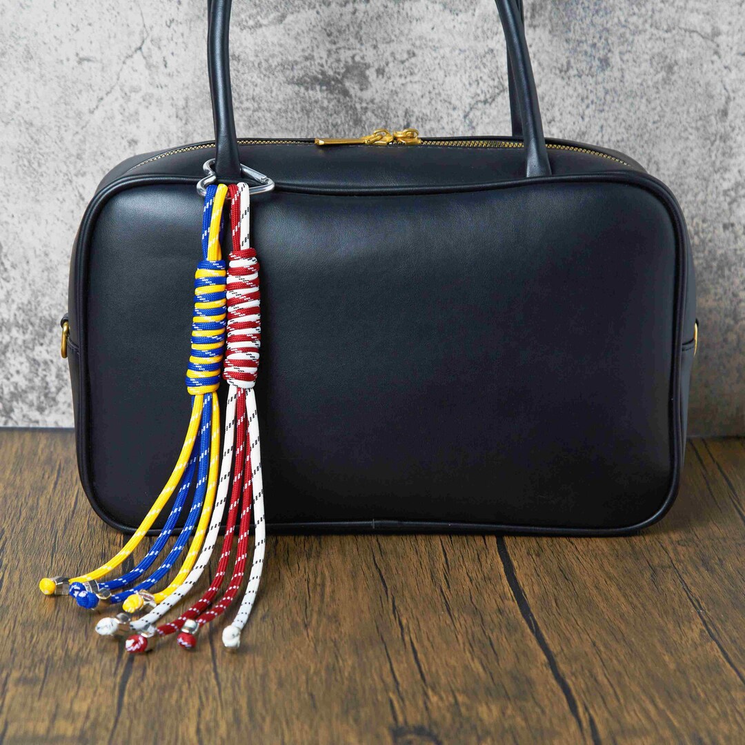 Colorful Rope Bag Charm Minimalist Purse Charm Rope Cord Bag Charm ...