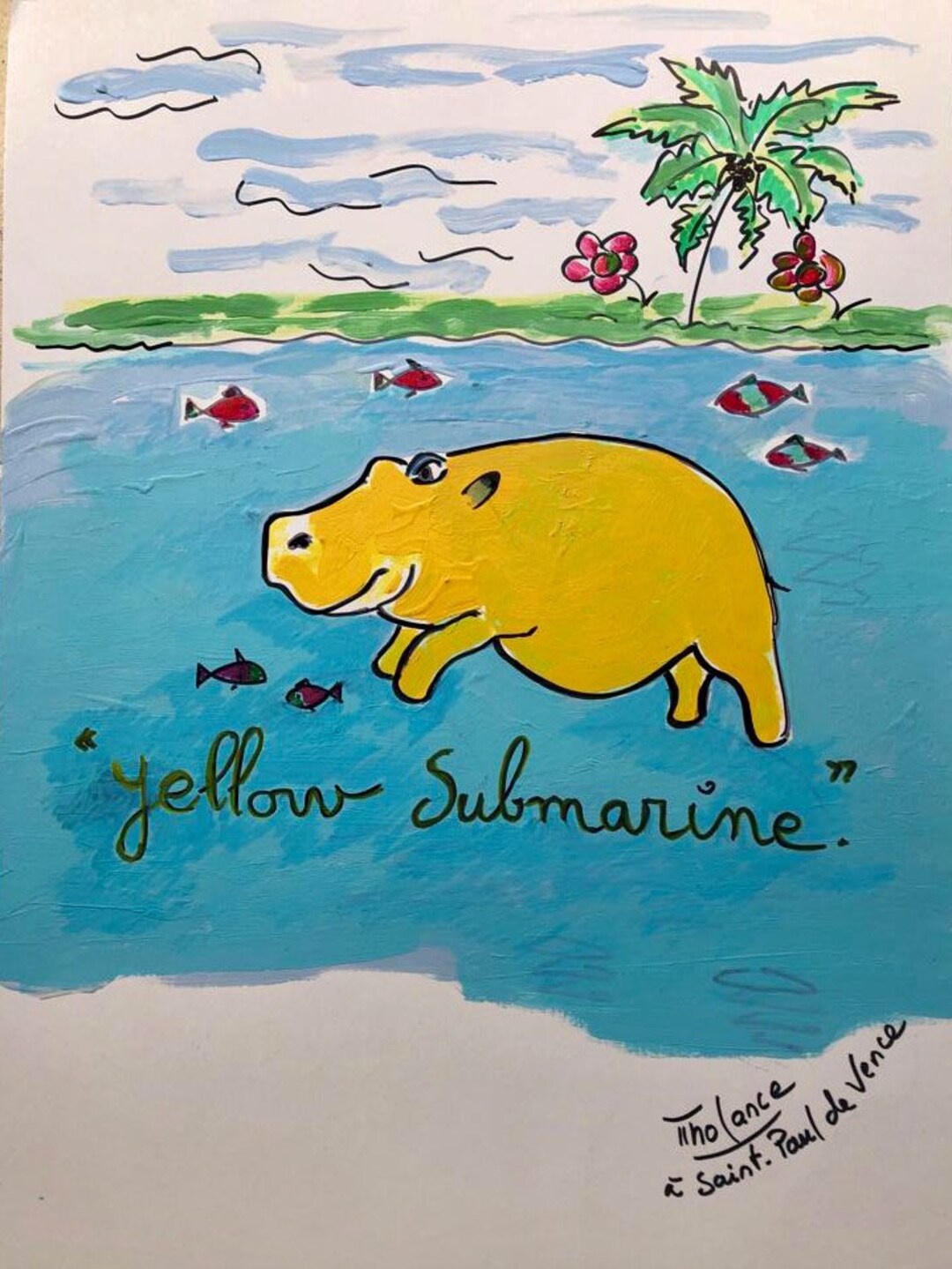 Yellow Submarine - Drawing - Etsy