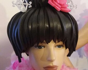 Geisha Geisha Crochet Wig Hat Japanese Geisha Costume Hat - Etsy