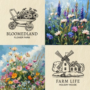 Farm Illustration Set-rustic Farmhouse Clipart Png-farming Gardening ...