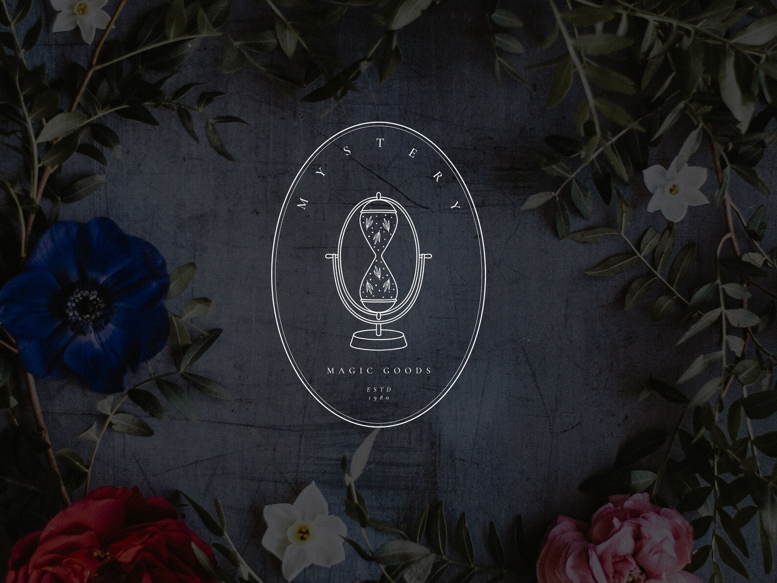 Premade Mystic Logo Hand Drawn Logo Hourglass Logo Mystic Logo ...