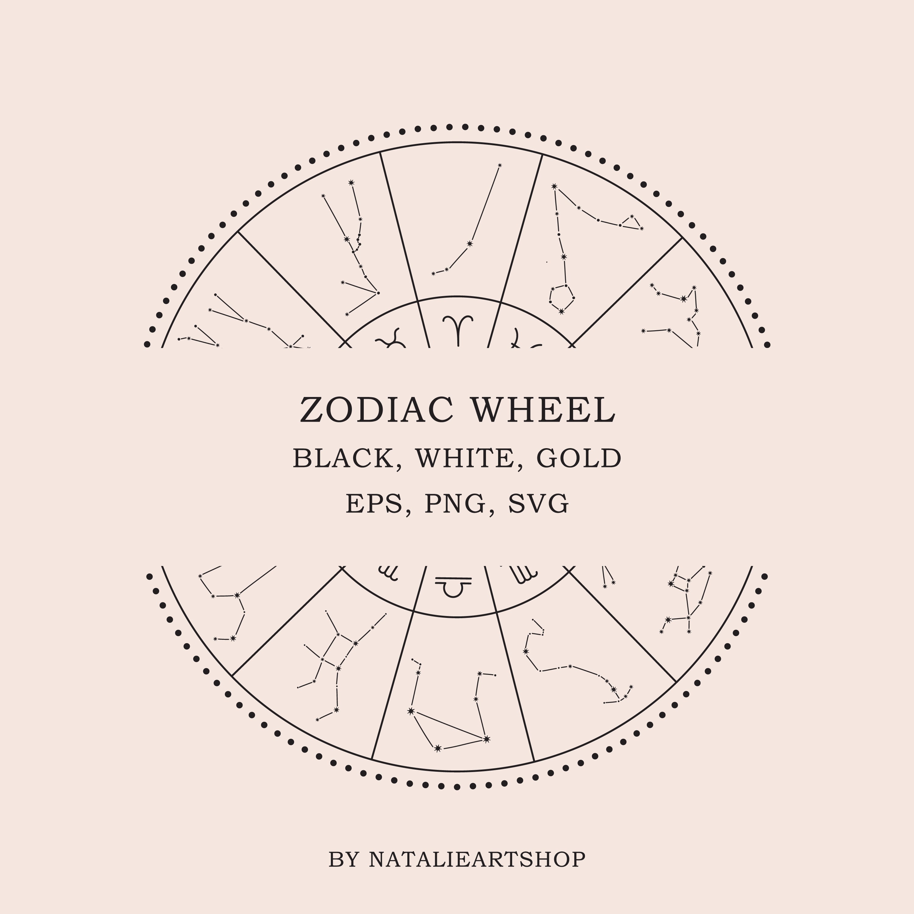 Zodiac Wheel-zodiac Signs and Constellations-horoscope Illustrations ...