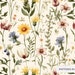 Wildflower Seamless Patterns, Garden Seamless Floral Digital Pattern ...
