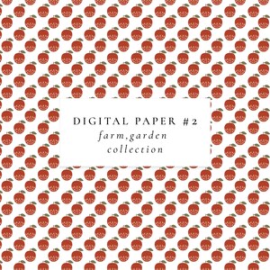 Digital Paper Set/farm Seamless Pattern/scrapbook Paper Pack/garden ...