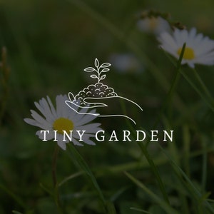 Hand With Plant-premade Garden Logo Design-sprout Illustration-farm ...