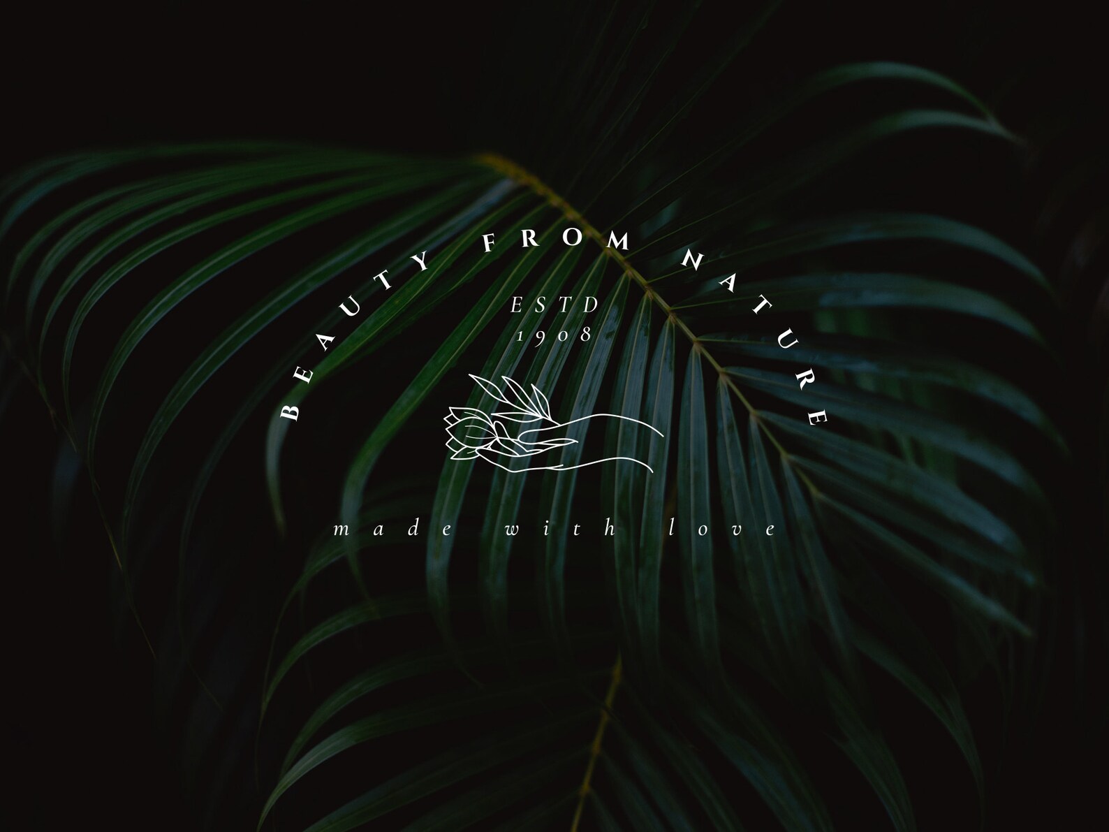Hand With Flower Logo Hand Logo Design Floral Premade Logo Design ...