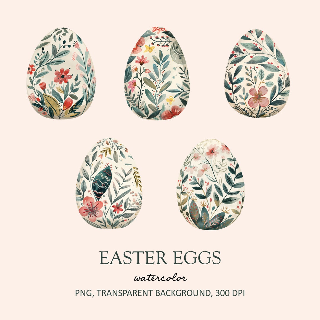 Easter Clipart/easter Eggs/watercolor Easter Eggs Png/easter ...