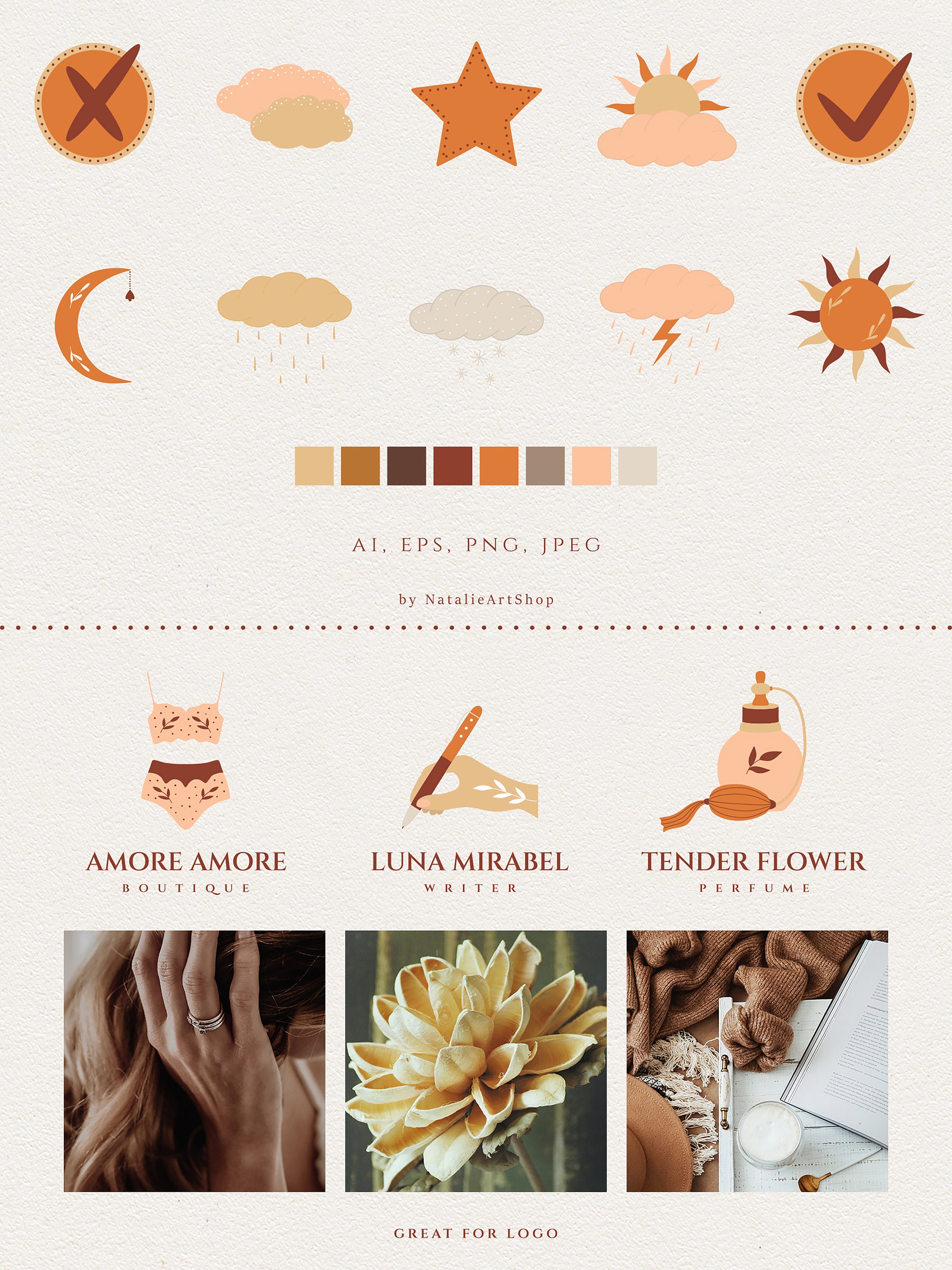 Everyday Planner Boho Icon Set/eps Stickers/everyday - Etsy