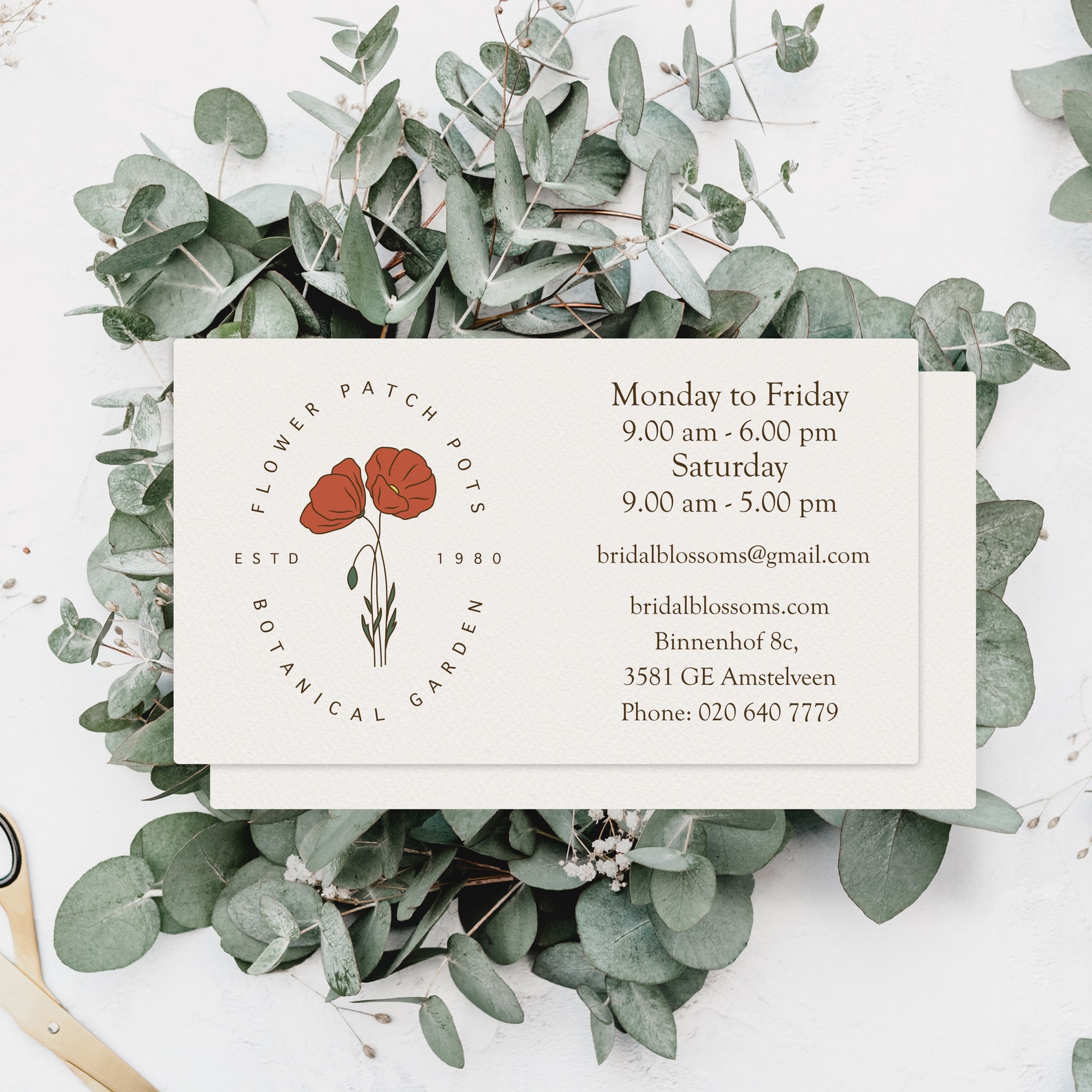 Premade Poppy Botanical Logo Branding Floral Design Logo Photography ...