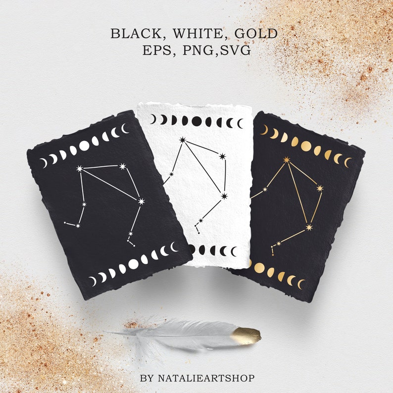 Zodiac Constellations Clipart Set/zodiac Symbols/celestial ...
