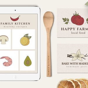 Food Line Icon Set/cooking Ingredients/vegetable Clip-art/fruit Png ...