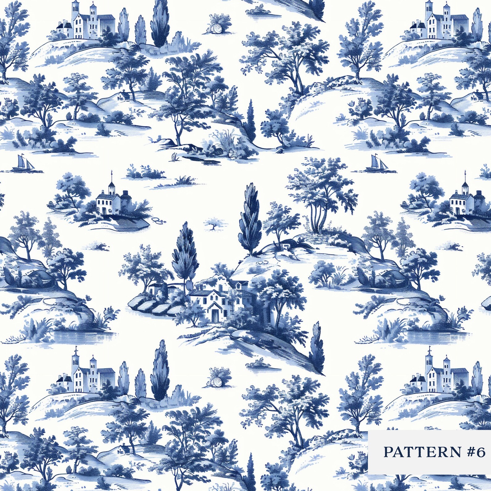 Toile De Jouy Vintage French Countryside Scene Pattern/digital Paper ...