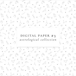 Zodiac Symbol Digital Paper Set/celestial Seamless Pattern/astrological ...