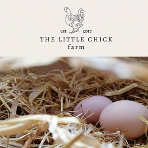 Premade Hen Logo-chicken Logo-chick Logo-farm Watermark-farmers Market ...