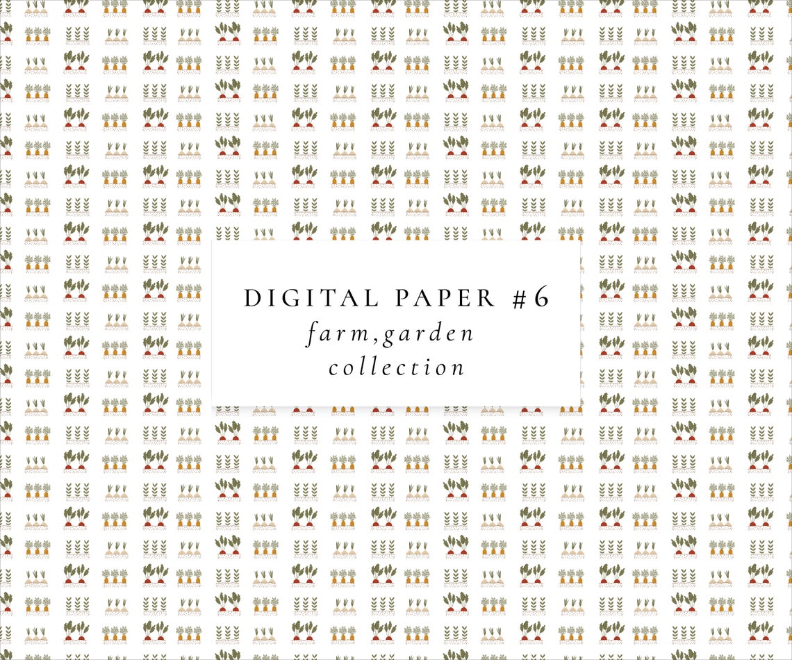 Digital Paper Set/farm Seamless Pattern/scrapbook Paper - Etsy