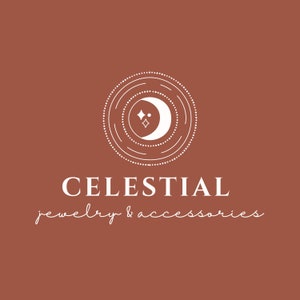 Logo Template Canva/editable Logo Design/diy Celestial Logo/crescent ...