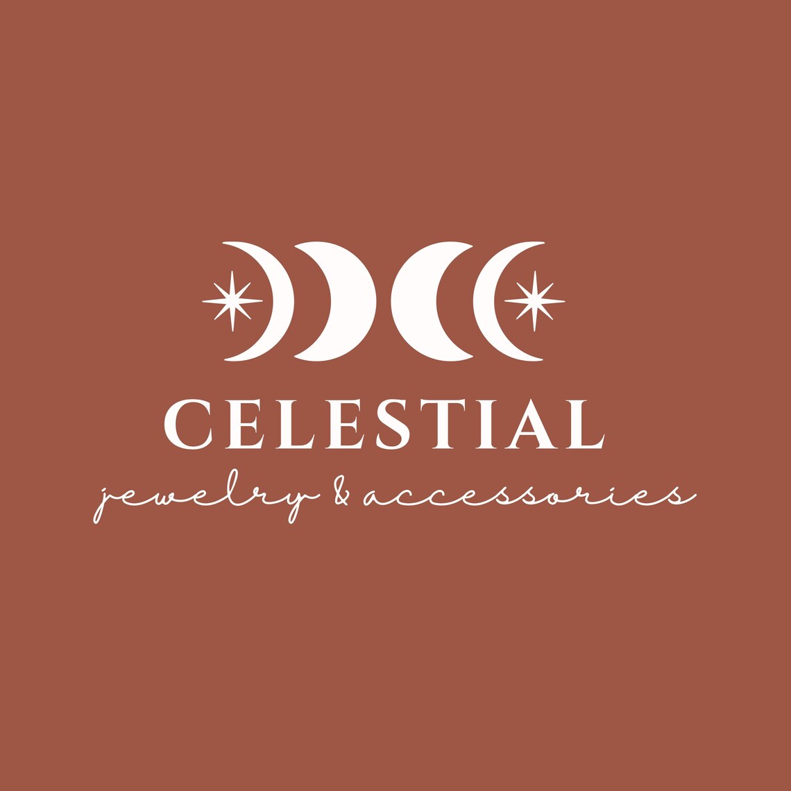 Logo Template Canva/editable Logo Design/diy Celestial Logo/crescent ...